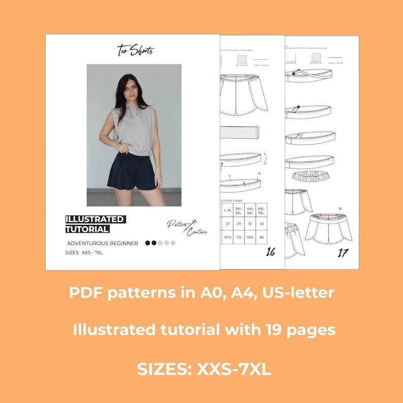 Womens Gym Shorts Sewing Pattern | Booty Shorts Pattern | Easy Beginner ...