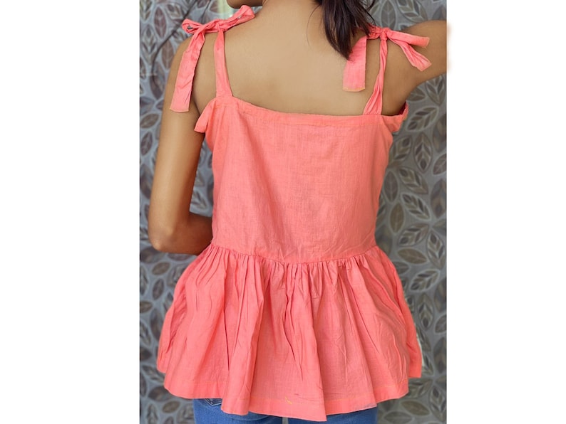 Gathered Smock Top Sewing Pattern With Tie-straps Xs-xl - Etsy