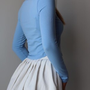 Square Neck Long Sleeve Top Sewing Pattern - One Shoulder Top Pattern ...