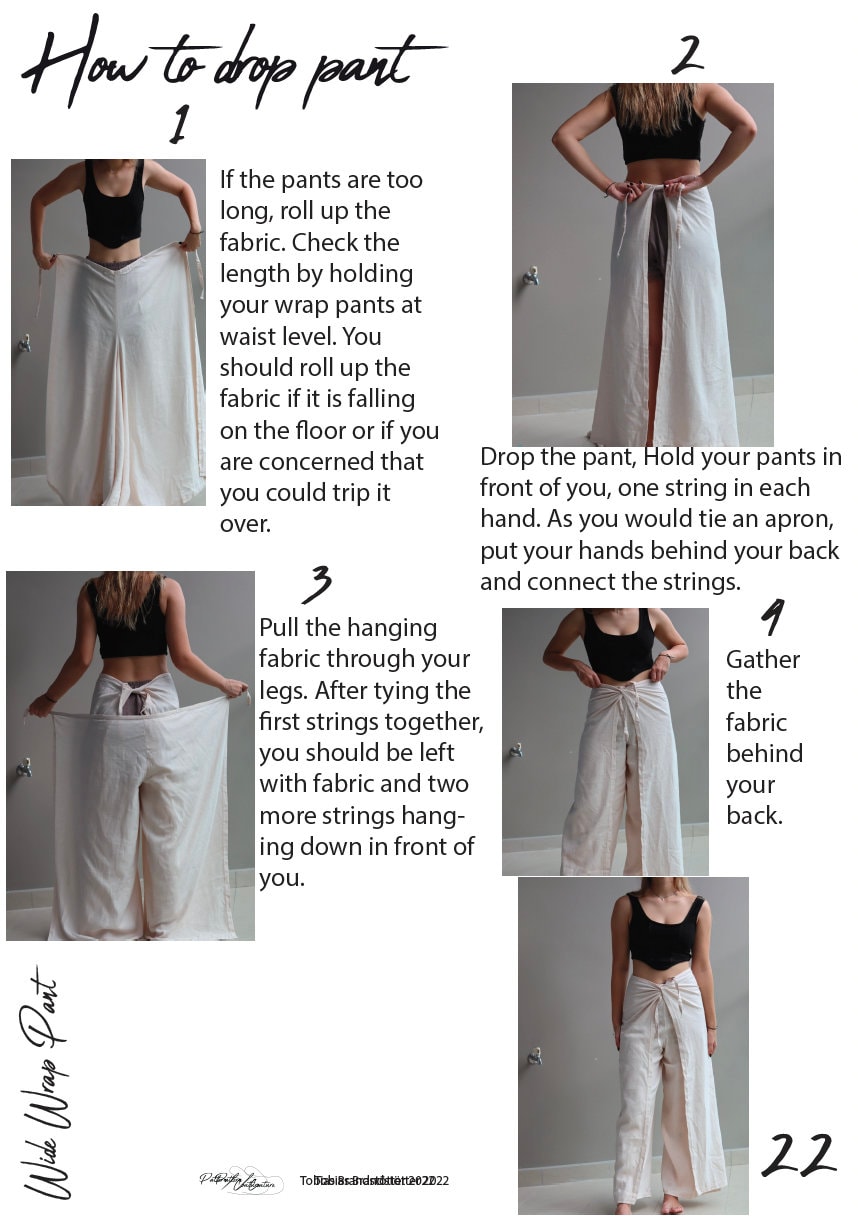 Palazzo Wrap Pants Sewing Pattern Unbelievable Comfy And Easy Etsy Uk