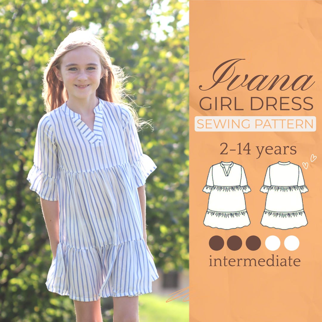Kids Dress Sewing Pattern | Girls Summer Dress | Pattern + Detailed ...