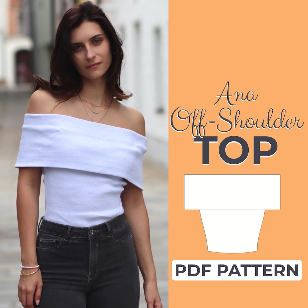 Off Shoulder Top Sewing Pattern | Cottagecore Boho Top | Pattern ...