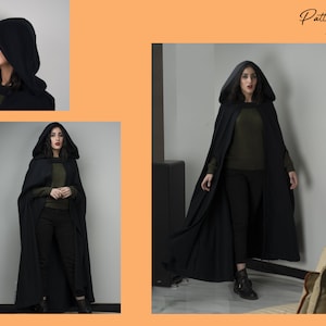 Cloak With Hood Sewing Pattern, Fantasy Carnival Costume, Elven Cape ...