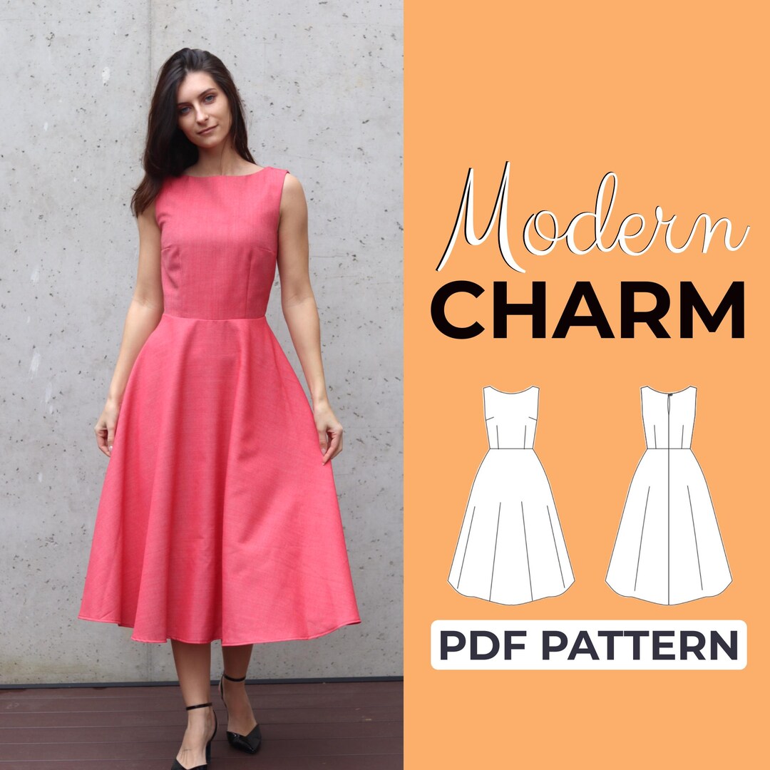 Sleeveless Fitted Dress Sewing Pattern | Garden Dress Pattern | Pattern ...