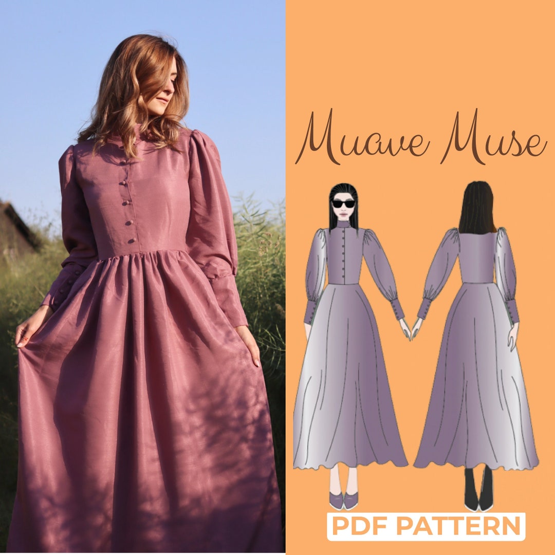 Victorian Dress Sewing Pattern, Edwardian Gown, Regency Ball Gown ...