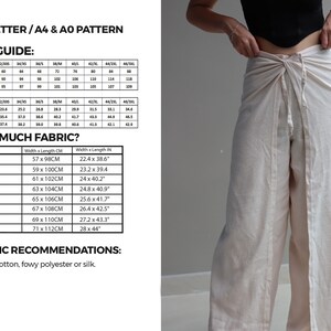 Palazzo Wrap Pants Sewing Pattern, Unbelievable Comfy and Easy Linen ...
