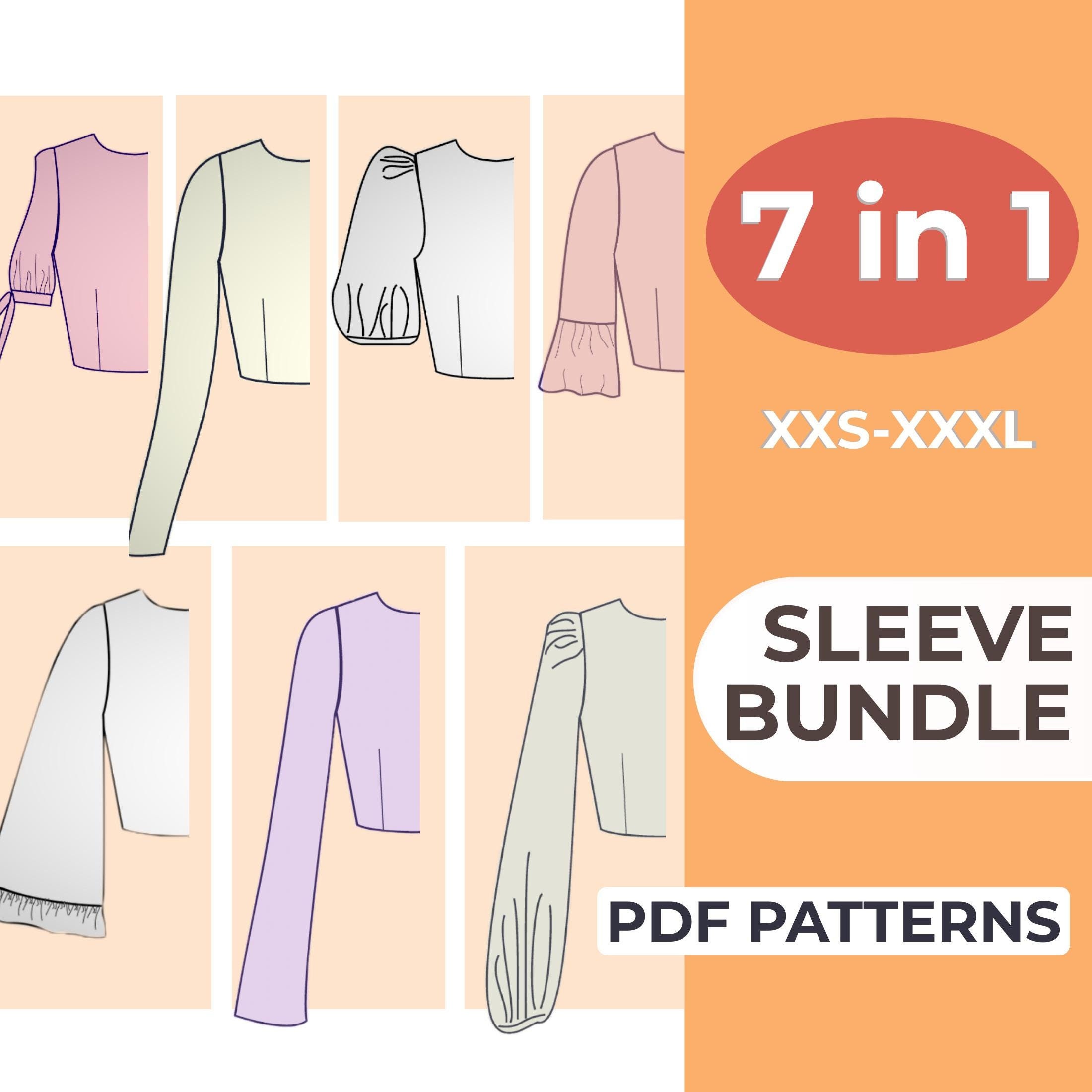 Sleeves Sewing Pattern Package | 7 Designs | Bell Sleeves | Bishop ...