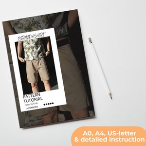 Men's Shorts Pattern | Bermuda Shorts Sewing Pattern | Instant Download ...