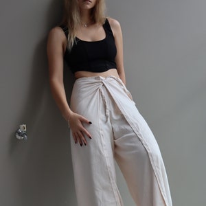 Palazzo Wrap Pants Sewing Pattern, Unbelievable Comfy and Easy Linen ...