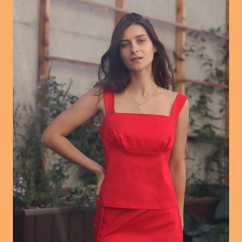 Sleeveless Top Sewing Pattern | Summer Blouse Tank Top | Pattern ...