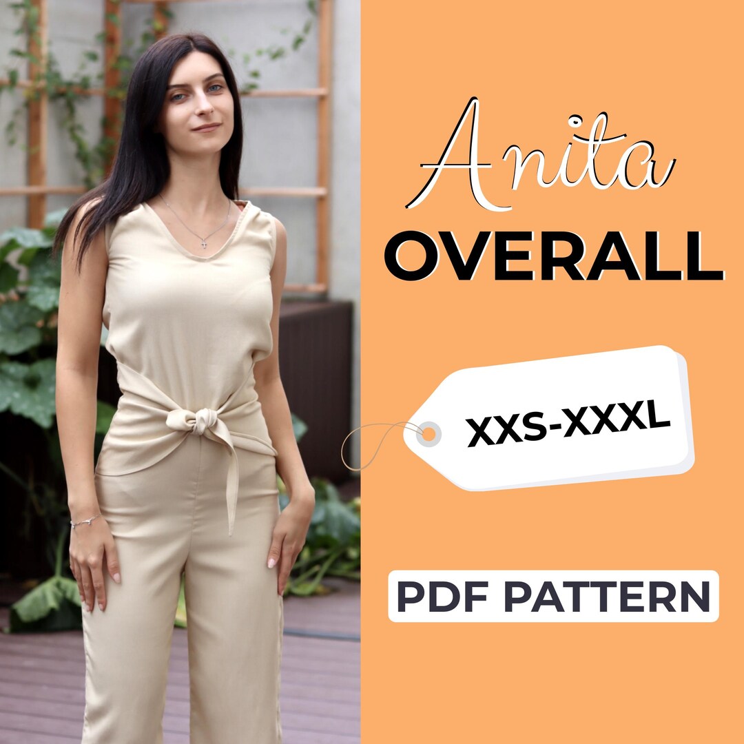 Womens Overalls Pattern | Summer Jumpsuit Pattern | Sewing Pattern ...