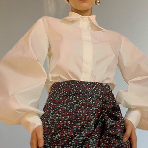 Poet Shirt Pattern Puff Sleeve Top Lantern Sleeve Shirt - Etsy