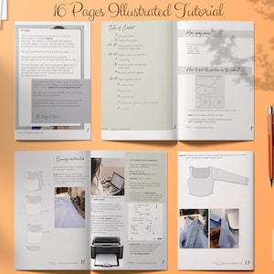 Square Neck Long Sleeve Top Sewing Pattern - One Shoulder Top Pattern ...