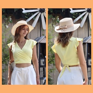 Wrap Top Sewing Pattern | Easy Beginner Pattern + Easy Illustrated ...