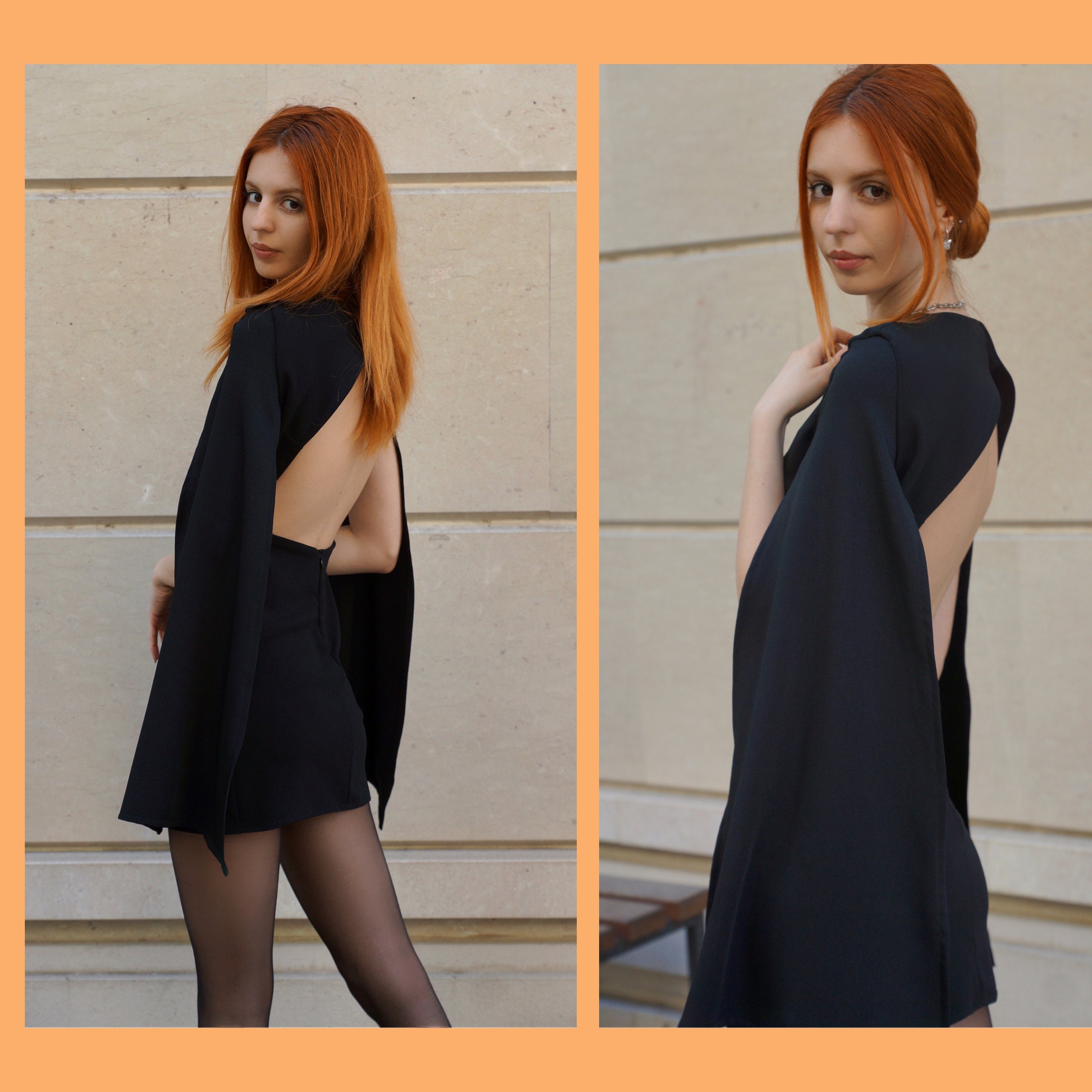 Cape Dress Sewing Pattern | Capelet Cocktail Dress Pattern | Pattern ...