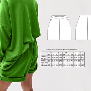 High Waisted Shorts Sewing Pattern XS-XL Detailed PDF - Etsy