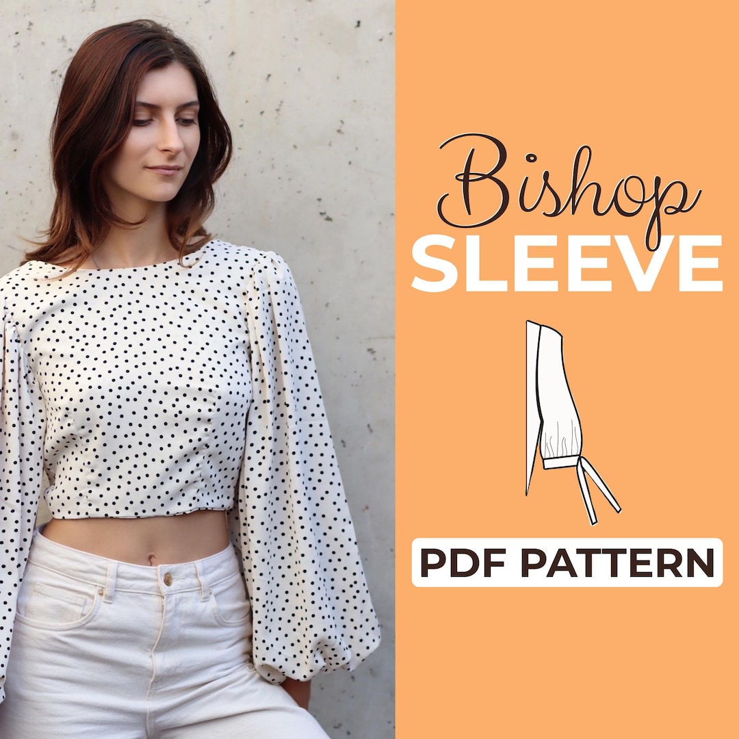 Bishop Sleeves Sewing Pattern, Lantern Sleeves, Easy Pattern in A0, A4 ...