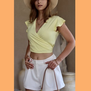 Wrap Top Sewing Pattern | Easy Beginner Pattern + Easy Illustrated ...