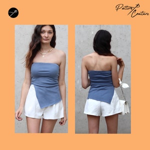 High Waisted Flare Shorts Sewing Pattern, Wide Leg Summer Shorts for ...