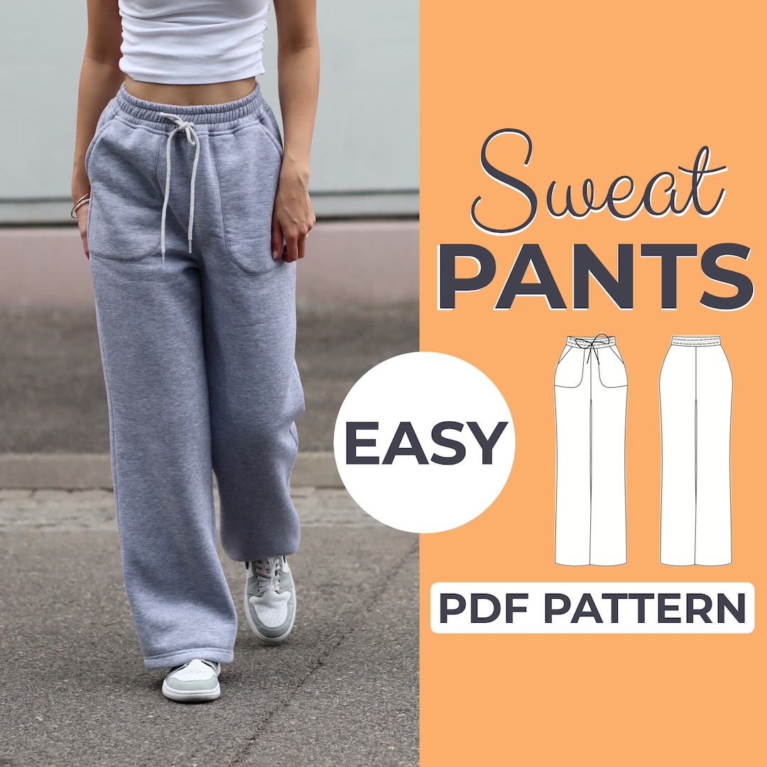 Sweatpants Sewing Pattern | Joggers Pattern Baggy Pants | Easy Beginner ...