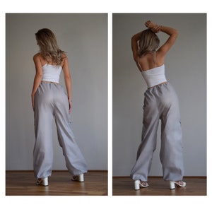 Parachute Cargo Pants Sewing Pattern, XXS - XXL, High Waisted Flowy ...