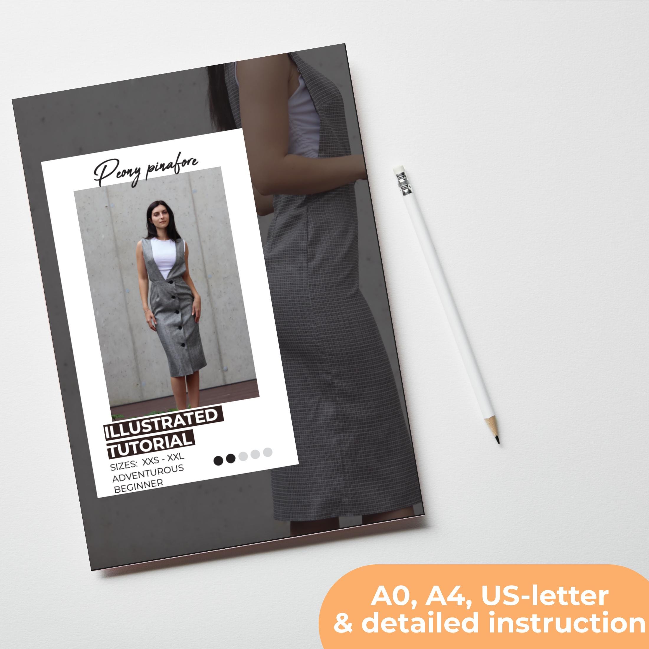 Pinafore Dress Sewing Pattern | Overall Dress Pattern | Easy Beginner ...
