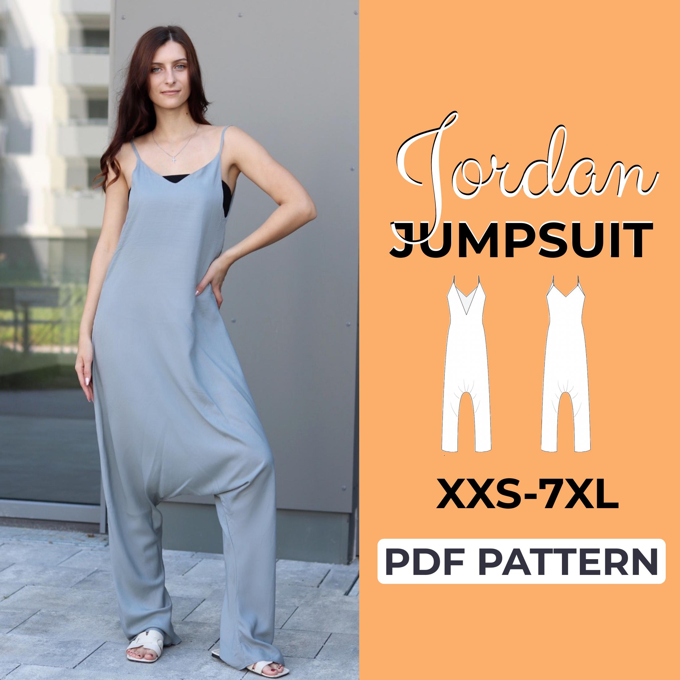 Jumpsuit Sewing Pattern | Womens Overalls Pattern | Easy Beginner ...