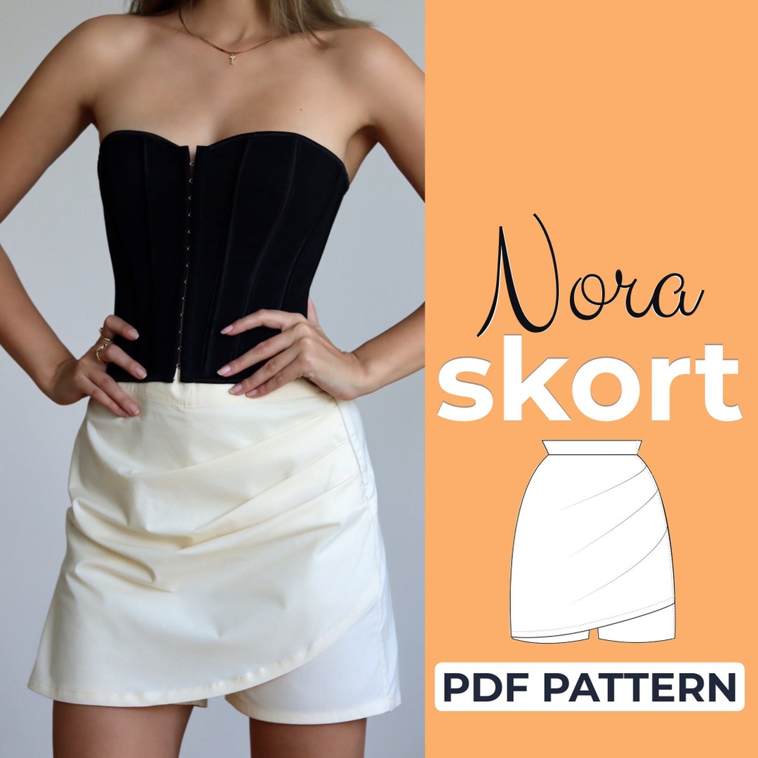 Skort Sewing Pattern | Shorts Pattern | Looks Like A Mini Skirt | XXS ...