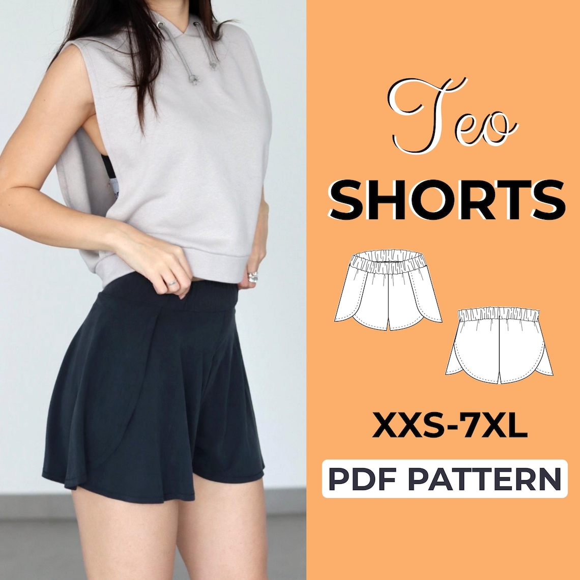 Womens Gym Shorts Sewing Pattern | Booty Shorts Pattern | Easy Beginner ...