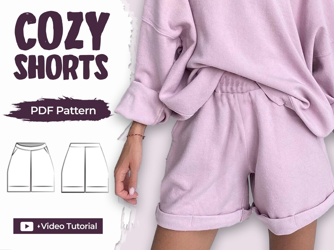 High Waisted Shorts Sewing Pattern Minimalist Shorts XS-XL - Etsy