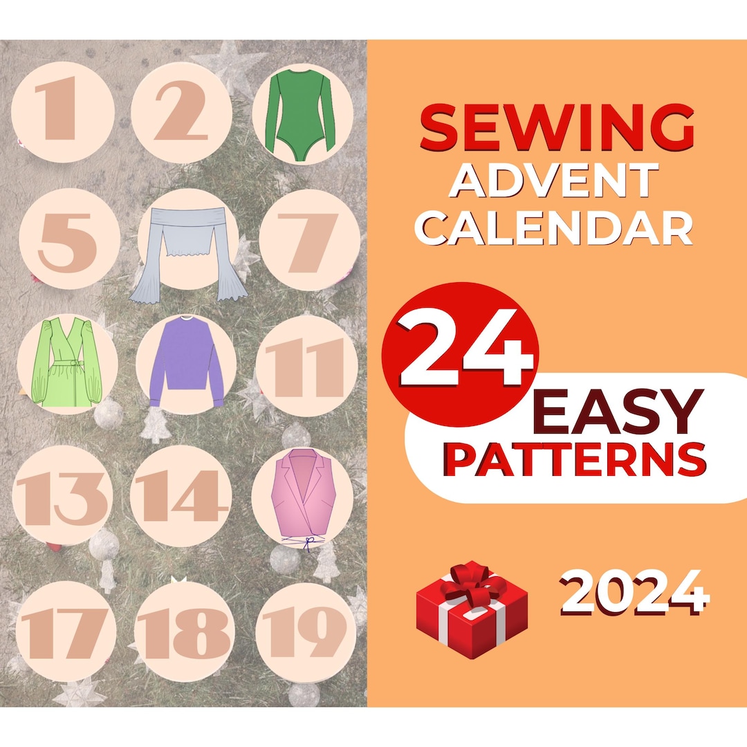 Sewing Advent Calendar 24 Sewing Patterns | Beginner Friendly Women ...