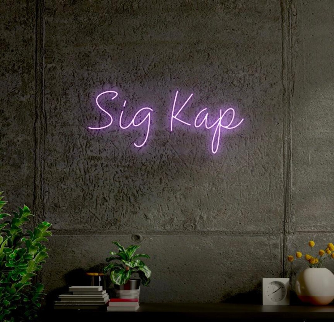 Sig Kap LED Neon Script Sign W/ Dimmer | Custom Sigma Kappa Wall Art ...