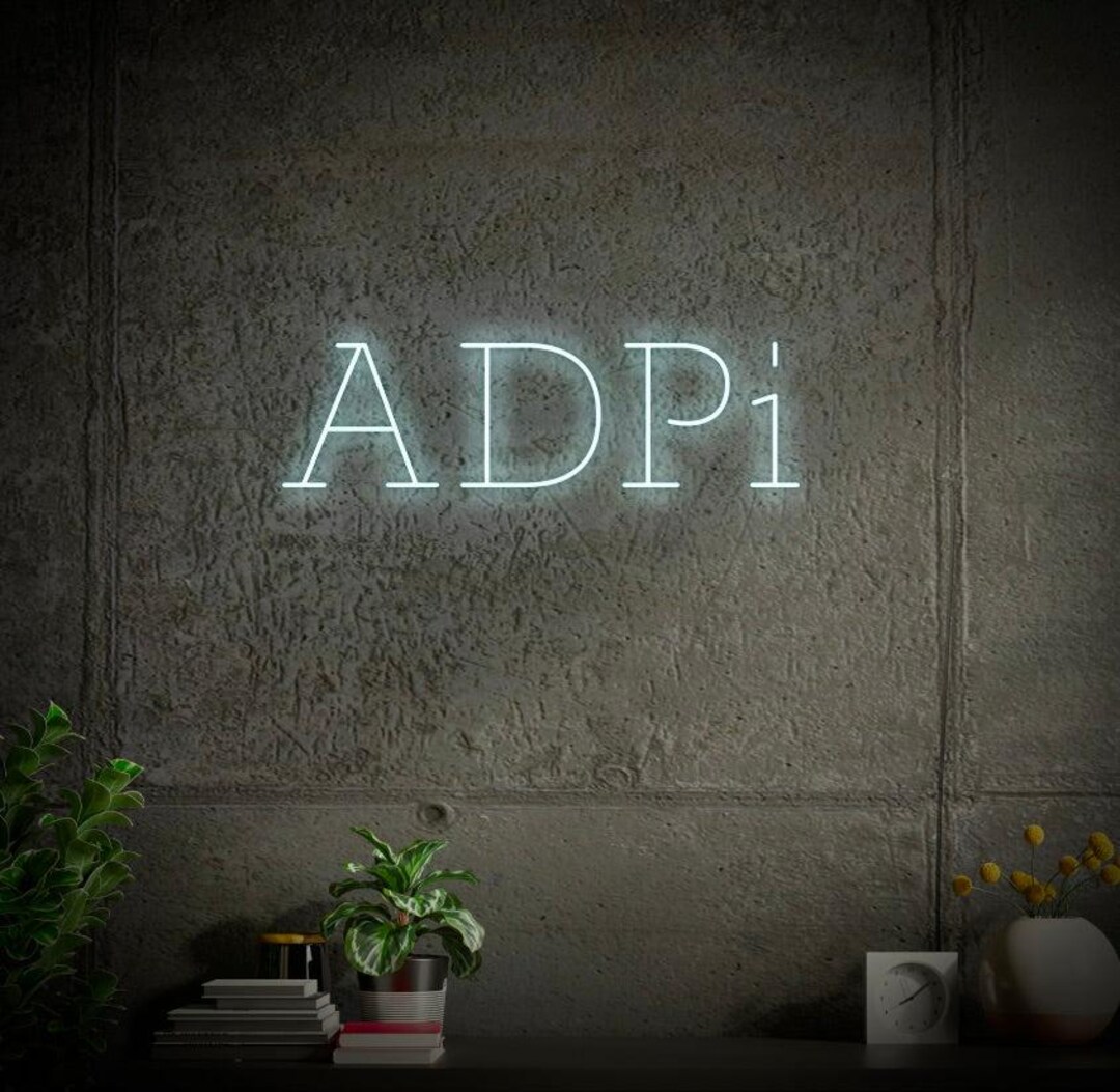 Adpi LED Neon Sign W/ Dimmer | Custom Alpha Delta Pi Wall Art Dorm ...