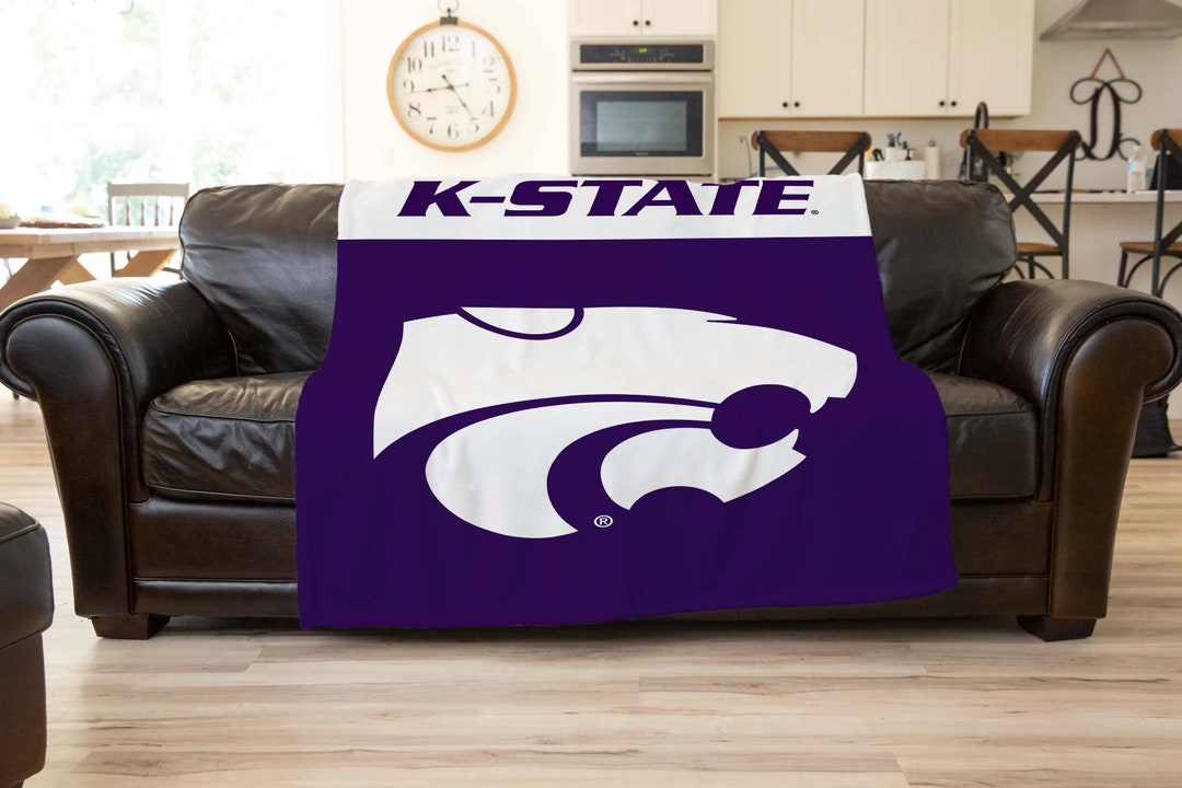 K-state Sherpa Blanket Purple Powercat XL 60x80 | Custom K-STATE Merch ...