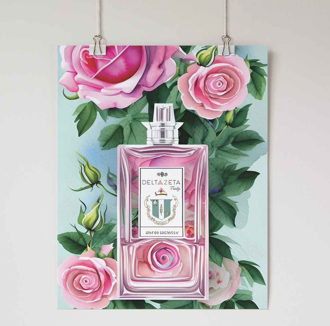Delta Zeta Perfume Bottle Poster: Sorority Dorm Decor | Wall Art - Etsy