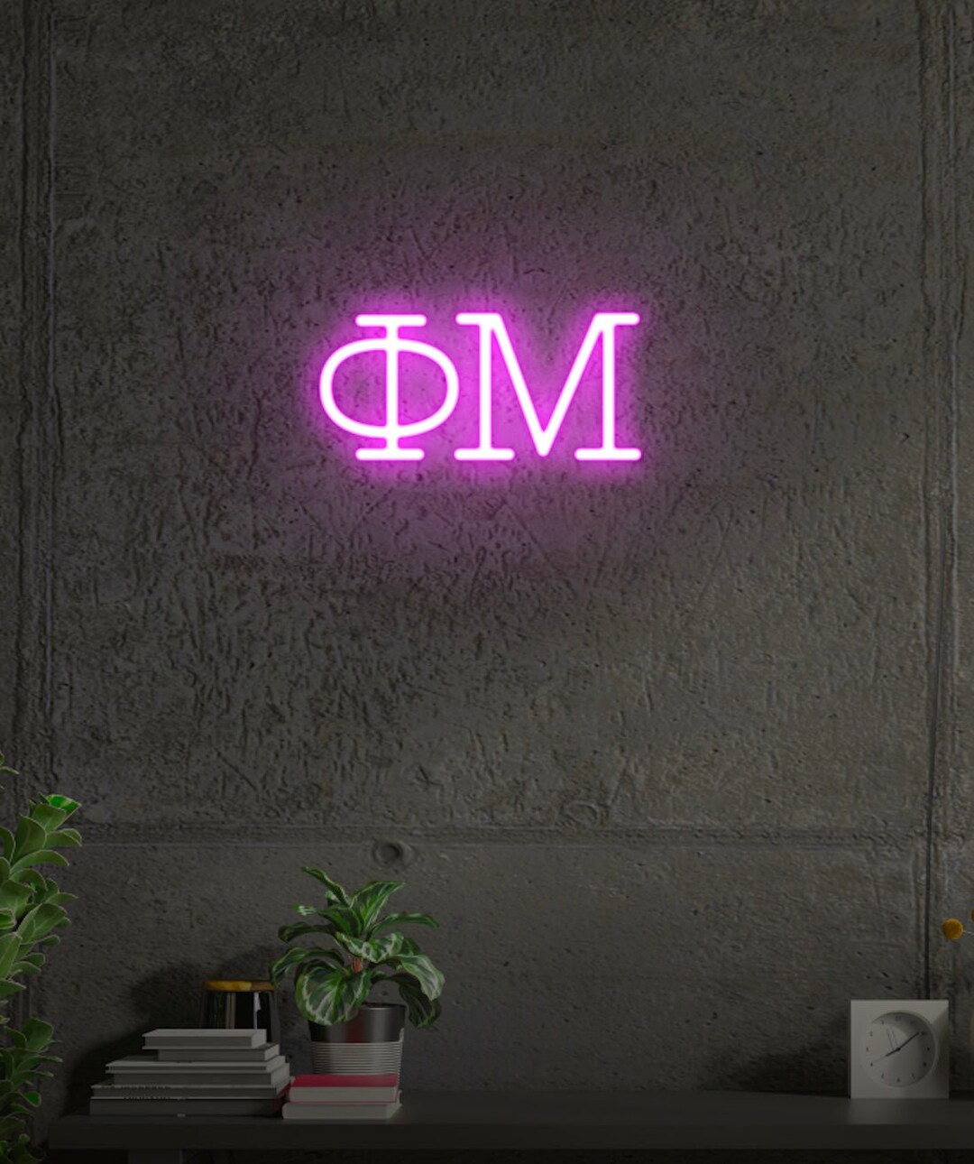 Phi Mu LED Neon Sign: Greek Sorority Dorm Decor With Dimmer - Etsy