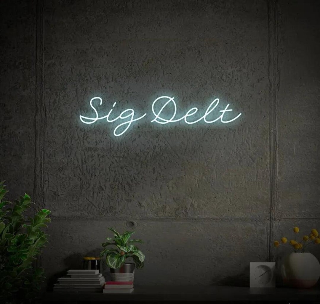 Sig Delt LED Neon Script Sign W/ Dimmer | Custom Sigma Delta Tau Decor ...