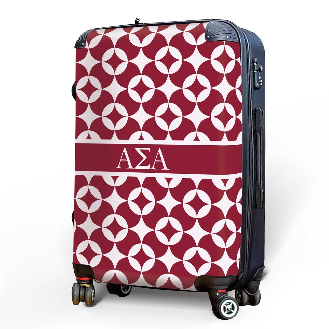 Alpha Sigma Alpha 20 Carry-on Suitcase Logomark Badgemark Pattern ...
