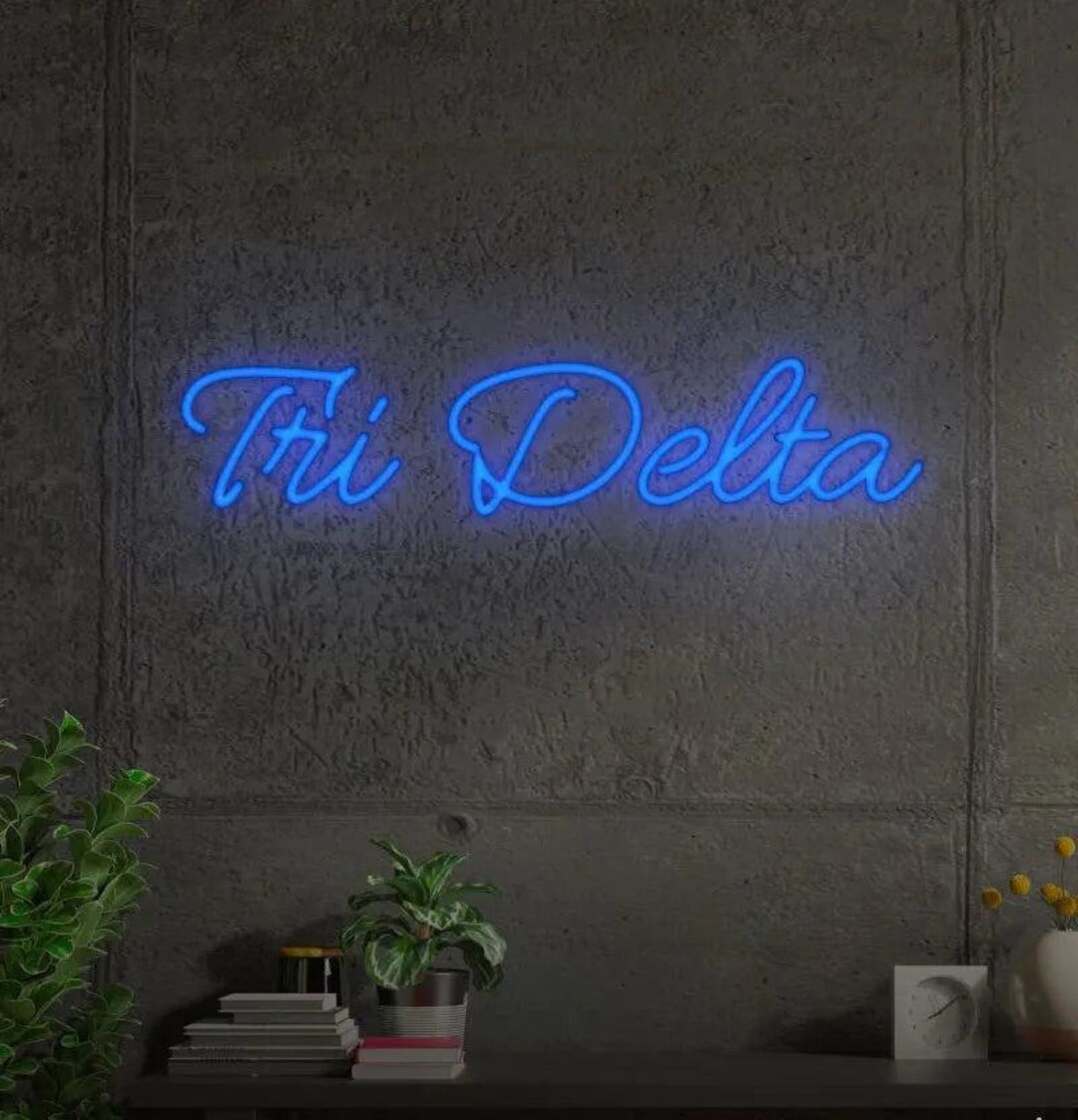 Tri Delta LED Neon Script Sign W/ Dimmer | Custom Delta Delta Delta ...
