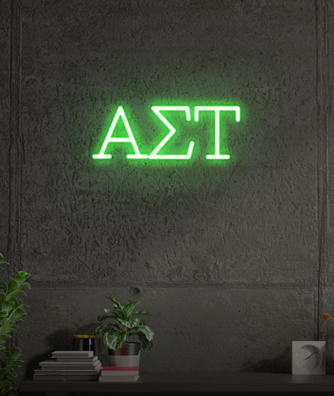 Alpha Sigma Tau Greek Letters LED Neon Sign: Sorority Dorm Decor With ...
