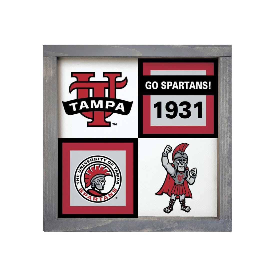University of Tampa Sign Classic Color Block 12x12 | Official Utampa ...