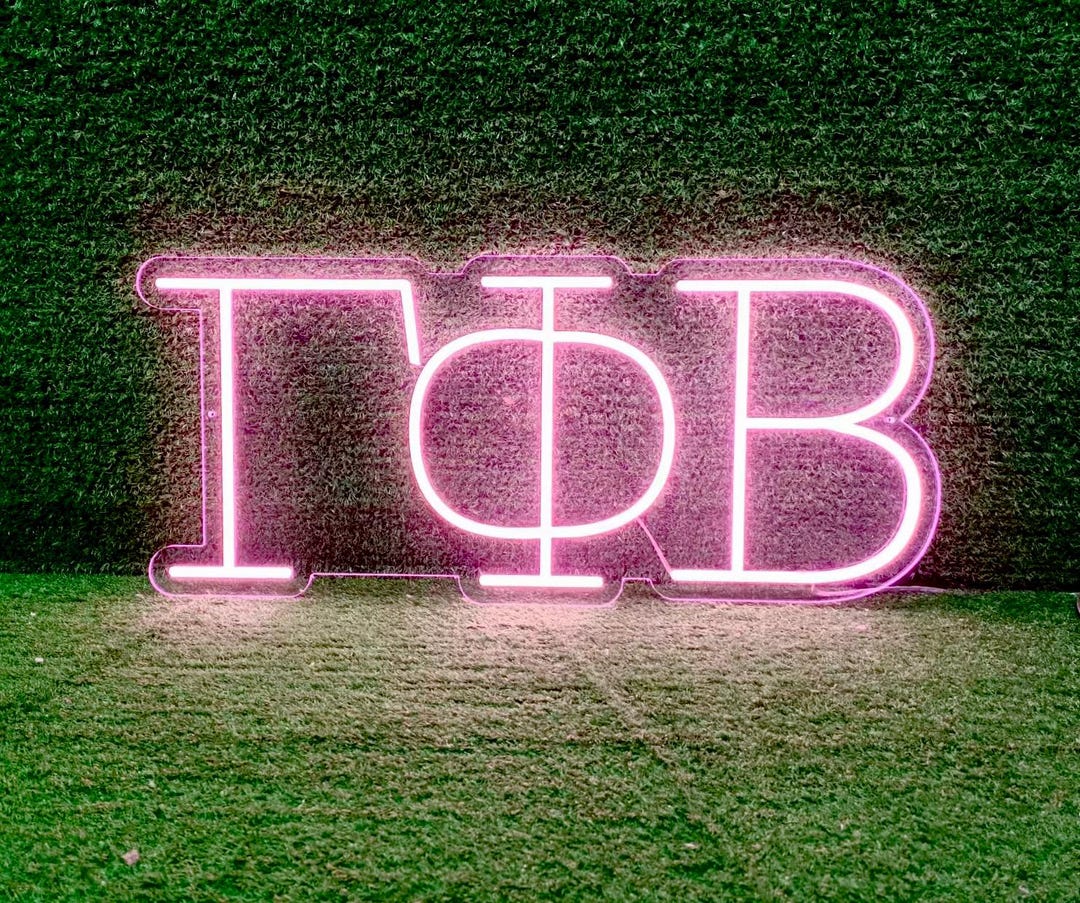 Gamma Phi Beta Greek Letters LED Neon Sign: Gphib Sorority Dorm Decor ...