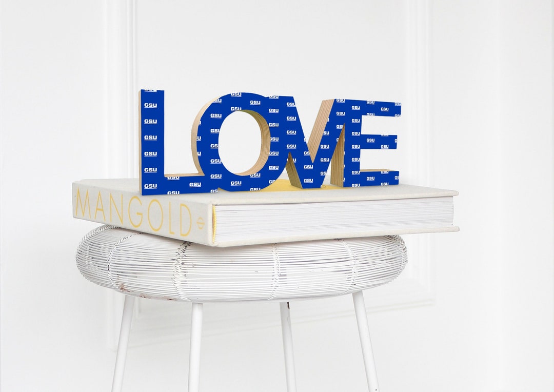Georgia State University LOVE Standing Wood Letters Shelf Sitter 16.5 ...