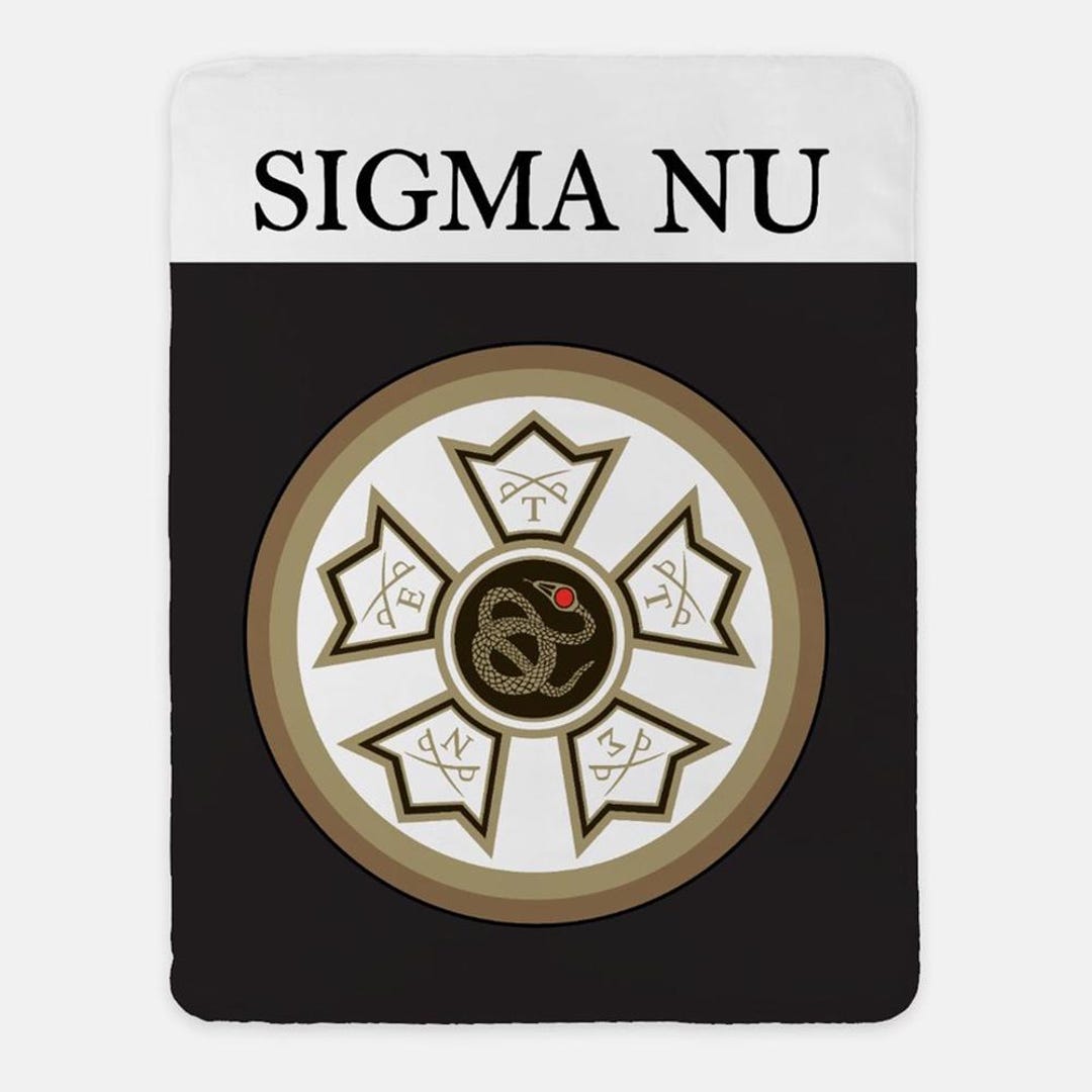 Sigma Nu Sherpa Blanket: Fraternity Badge Dorm Decor (60x80) - Etsy