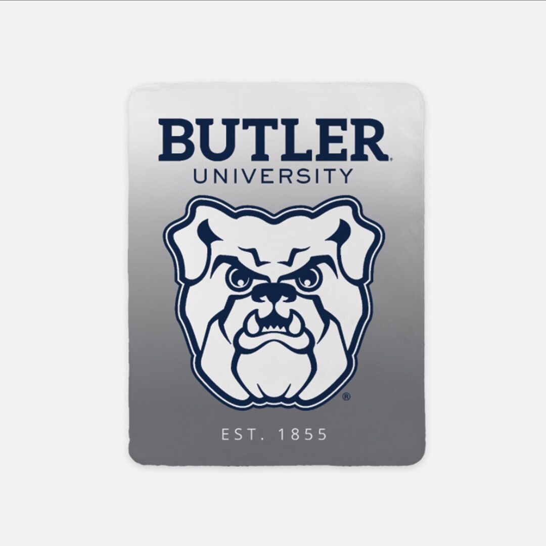 Butler University Bulldogs Blanket: Gray Gradient Sherpa Fleece (60x80 ...