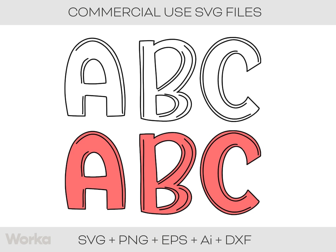 Doodle Letters - PNG - Transparent Doodle Alphabet - Hand Drawn Letters ...