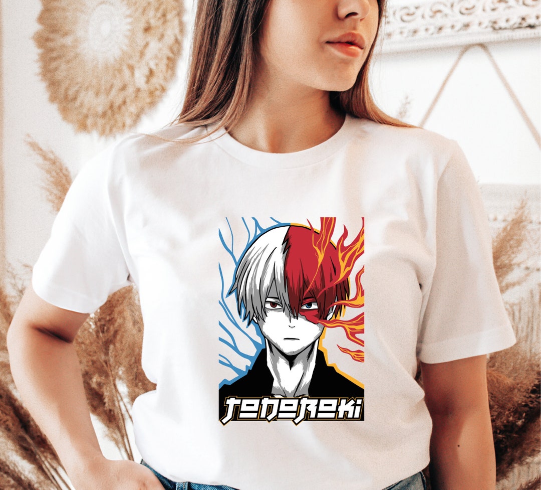 My Hero Academia Tshirt, Shoto Todoroki T-shirt, Manga Korean Tshirt ...