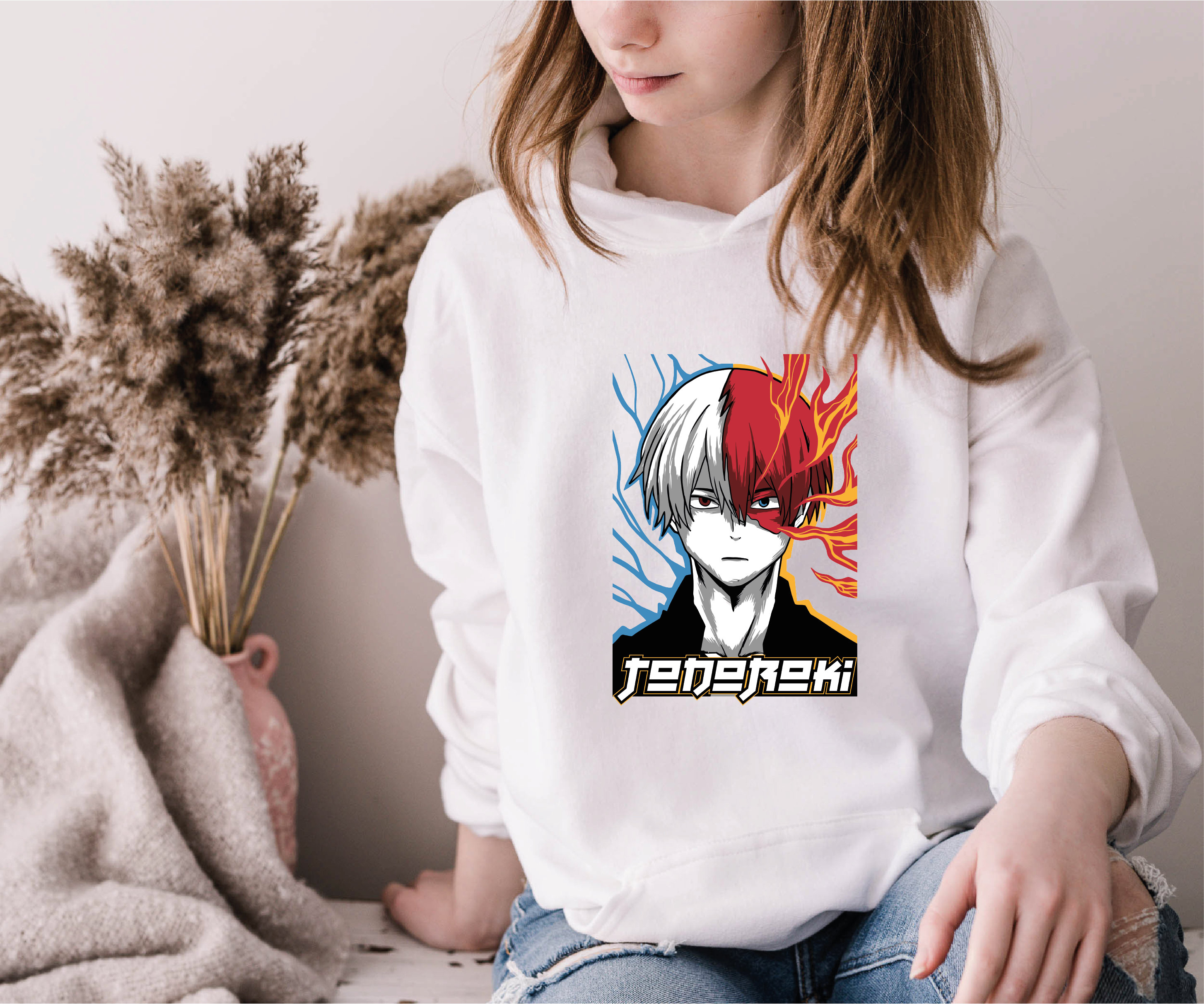 My Hero Academia Tshirt, Shoto Todoroki T-shirt, Manga Korean Tshirt ...