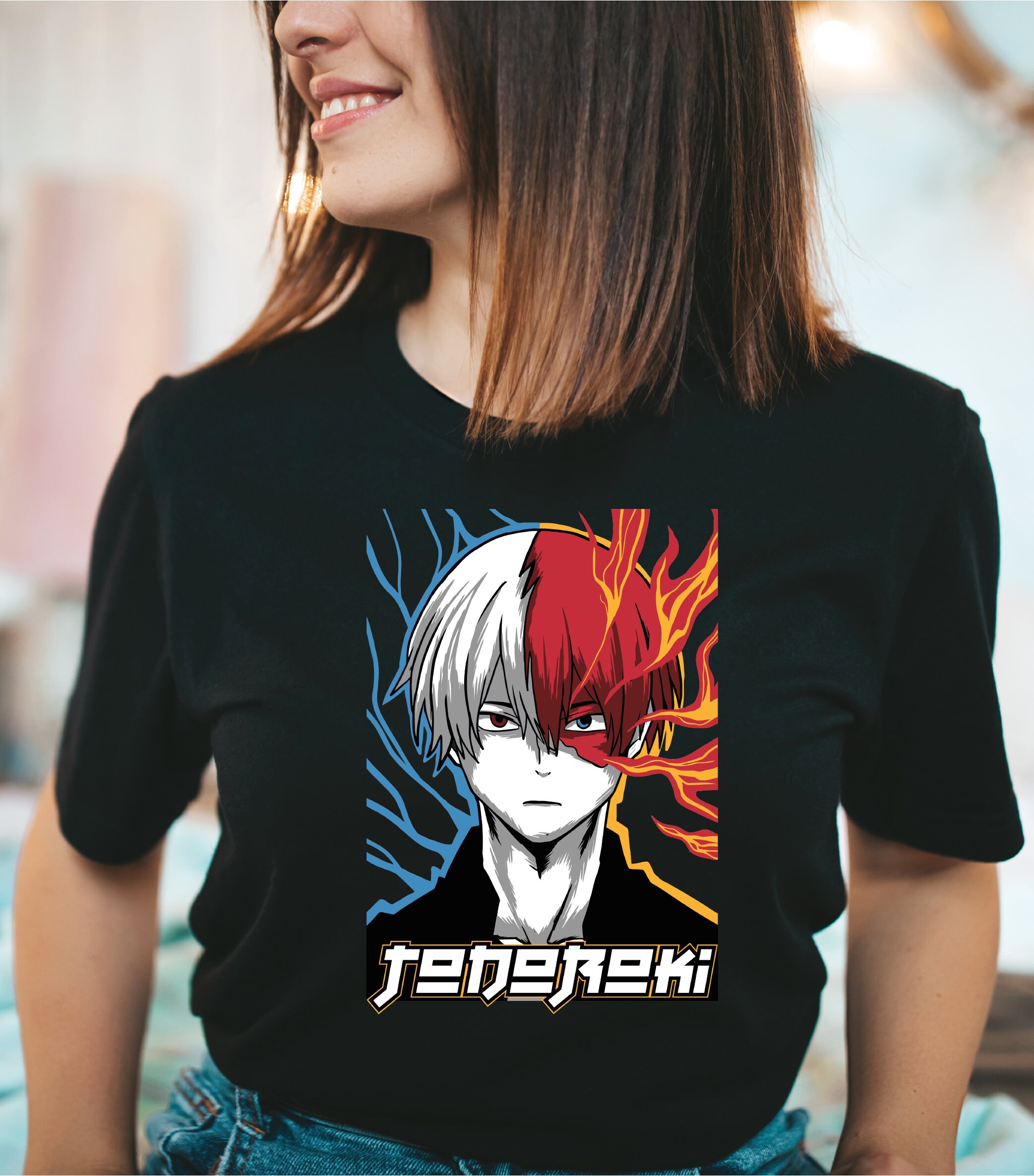 My Hero Academia Tshirt, Shoto Todoroki T-shirt, Manga Korean Tshirt ...