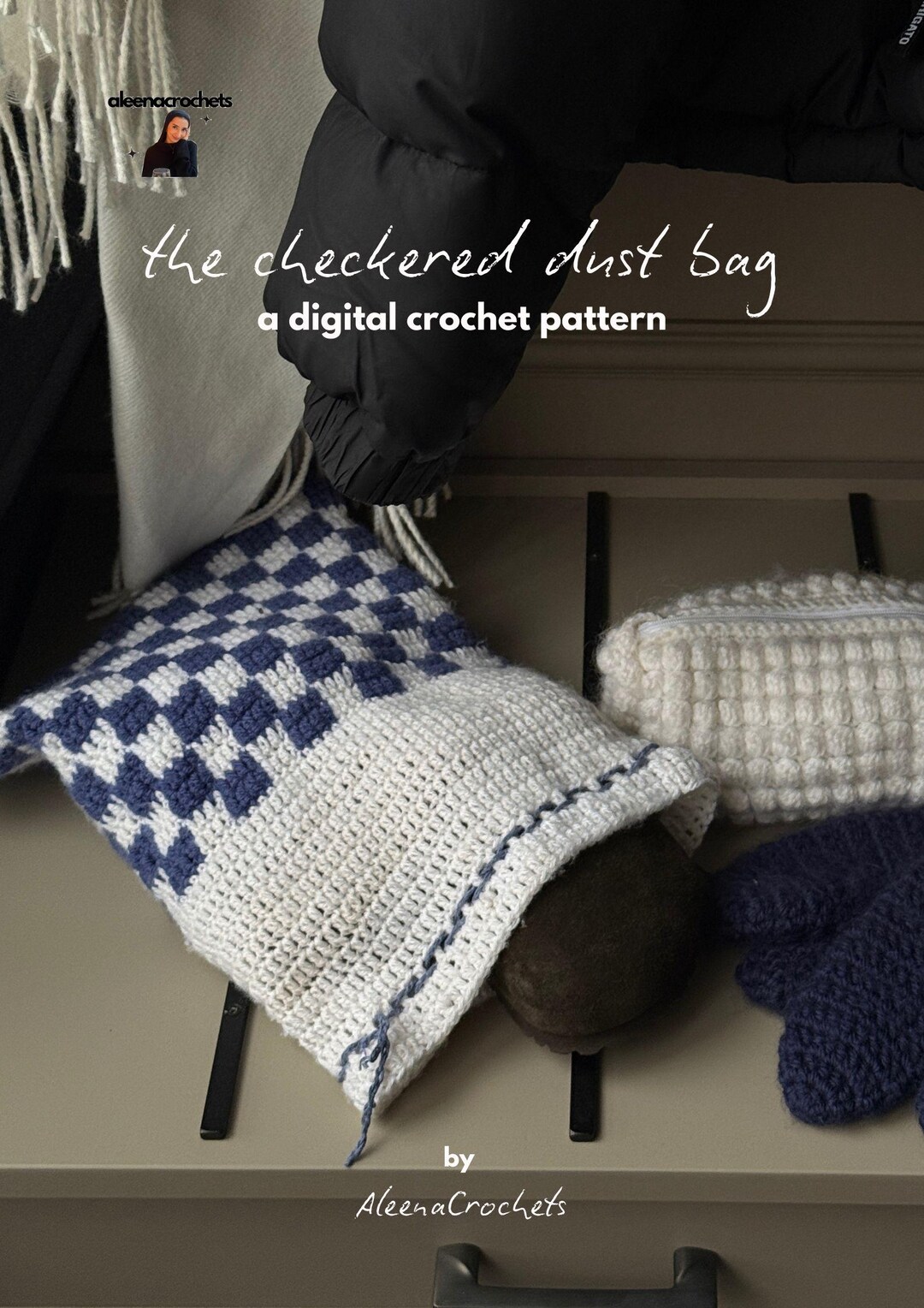 Crochet Checkered Dust Bag DIGITAL Pattern (PDF ONLY, No Physical ...